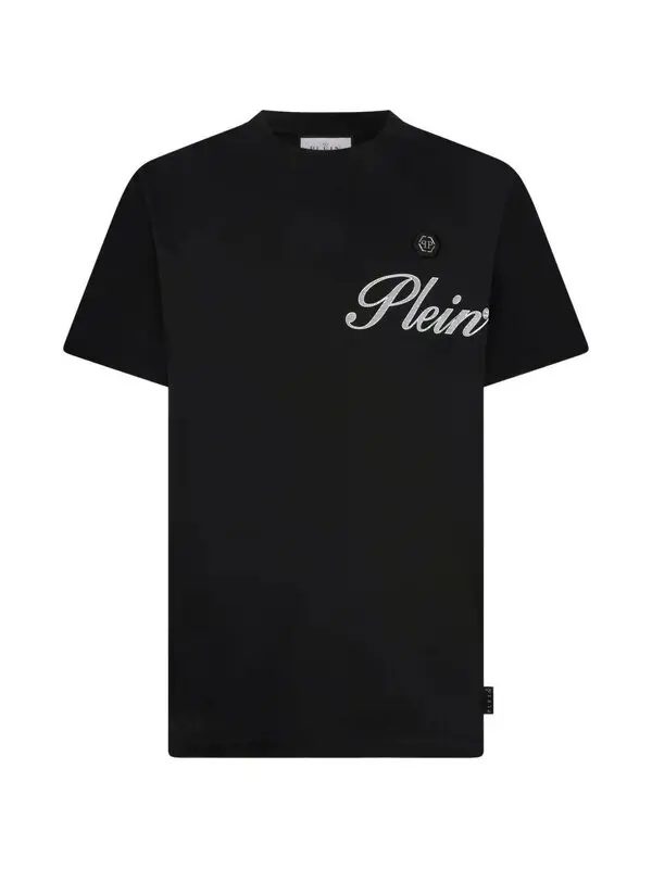 Philipp Plein Round-neck Logo T-shirt - Black