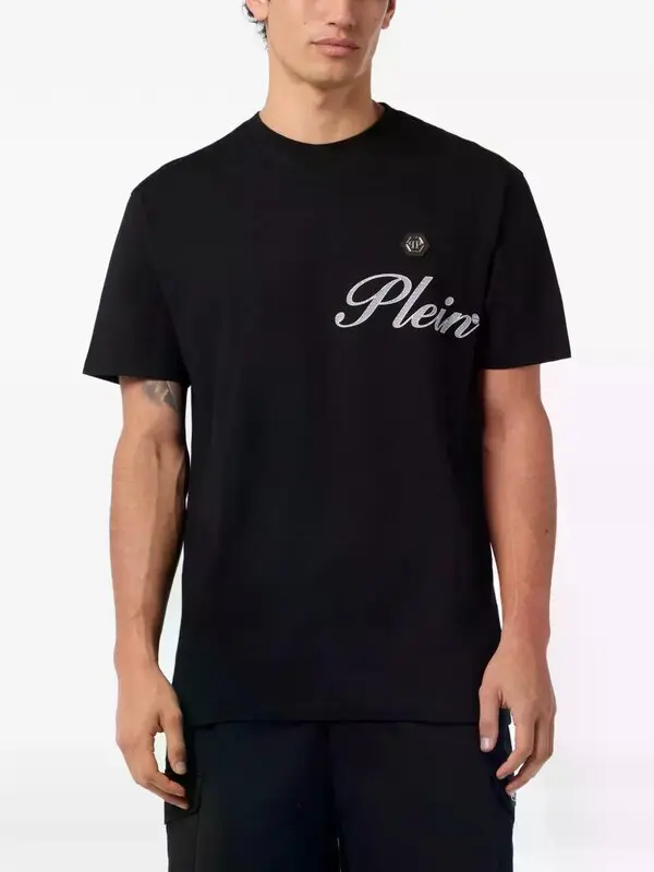 Philipp Plein Round-neck Logo T-shirt - Black