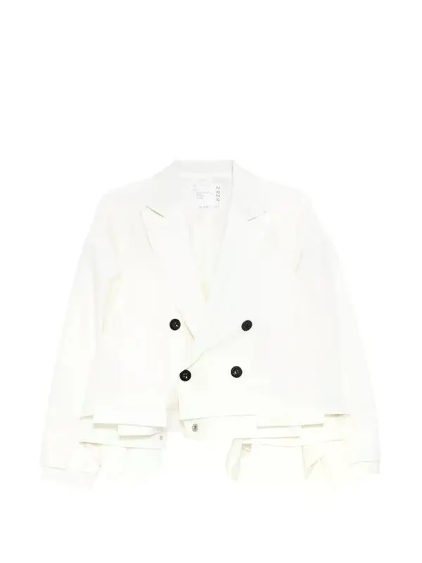 Sacai Paneled Blazer - White