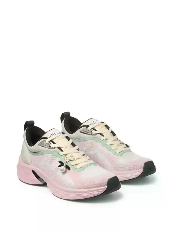 JIMMY CHOO Diamond Run Pearl-embellished Sneakers - Pink