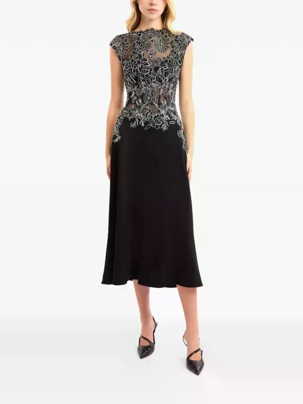 GEMY MAALOUF Embroidered Midi Dress
