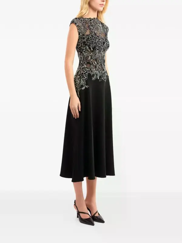GEMY MAALOUF Embroidered Midi Dress