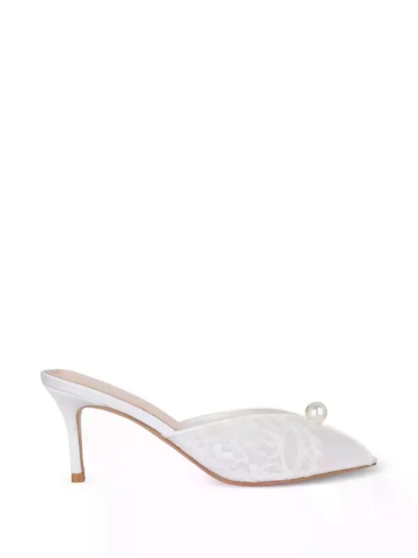 BLACK SUEDE STUDIO Debby Mesh Sandals - White