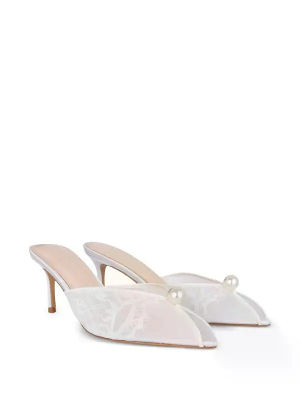 BLACK SUEDE STUDIO Debby Mesh Sandals - White