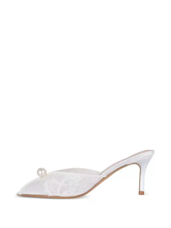 BLACK SUEDE STUDIO Debby Mesh Sandals - White