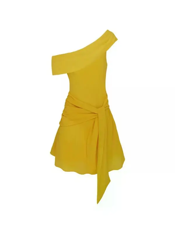 Azeeza Kavari One-shoulder Mini Dress - Yellow