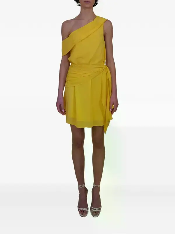 Azeeza Kavari One-shoulder Mini Dress - Yellow