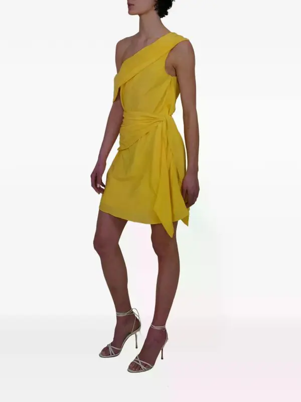 Azeeza Kavari One-shoulder Mini Dress - Yellow