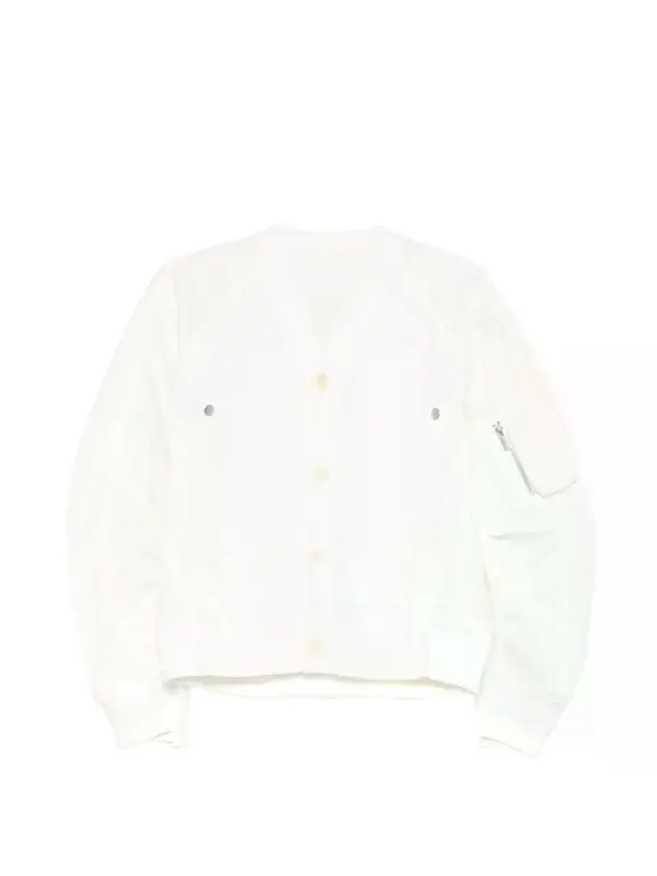 Sacai Zip-pocket Cardigan - White
