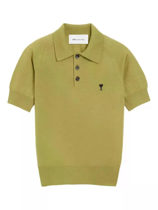 AMI Paris De Coeur Polo Shirt - Green