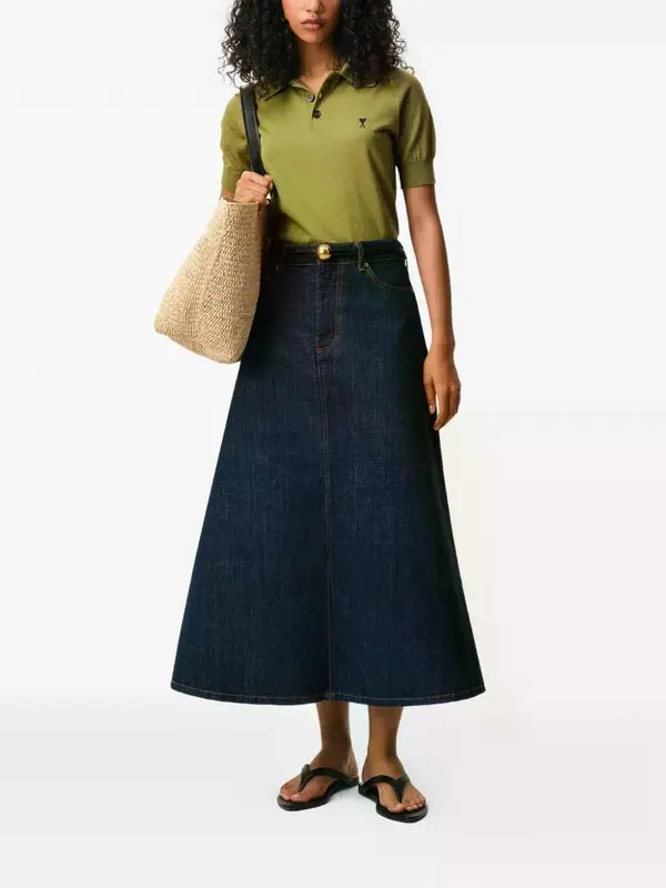 AMI Paris De Coeur Polo Shirt - Green