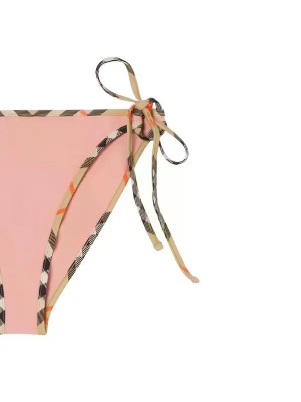 Burberry Check Trim Bikini Bottoms - Pink