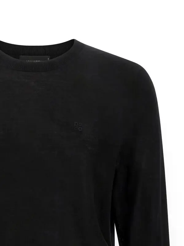 Dsquared2 Logo Embroidery Sweater - Black