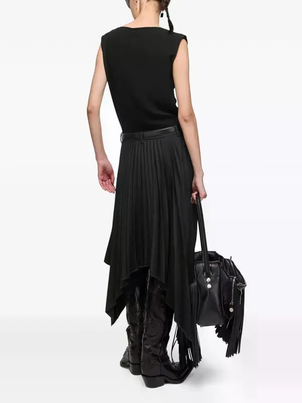 Acne Studios Pleated Asymmetrical-hem Midi Dress