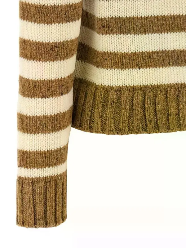 A.p.c. Striped Crew-neck Knitted Sweater