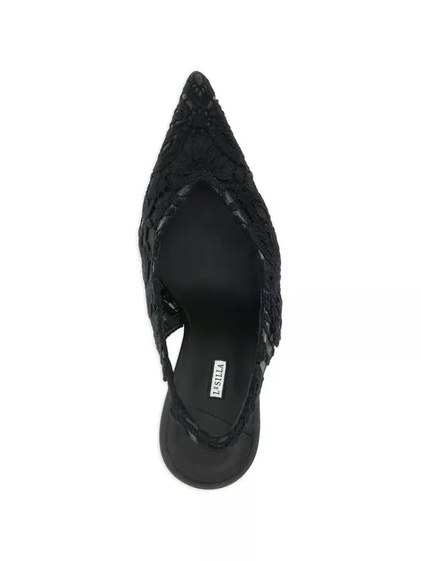 LE SILLA Chantilly Slingback Pointed Pumps - Black