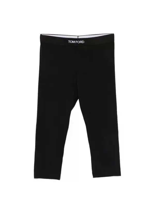 TOM FORD Logo-waistband Trousers - Black