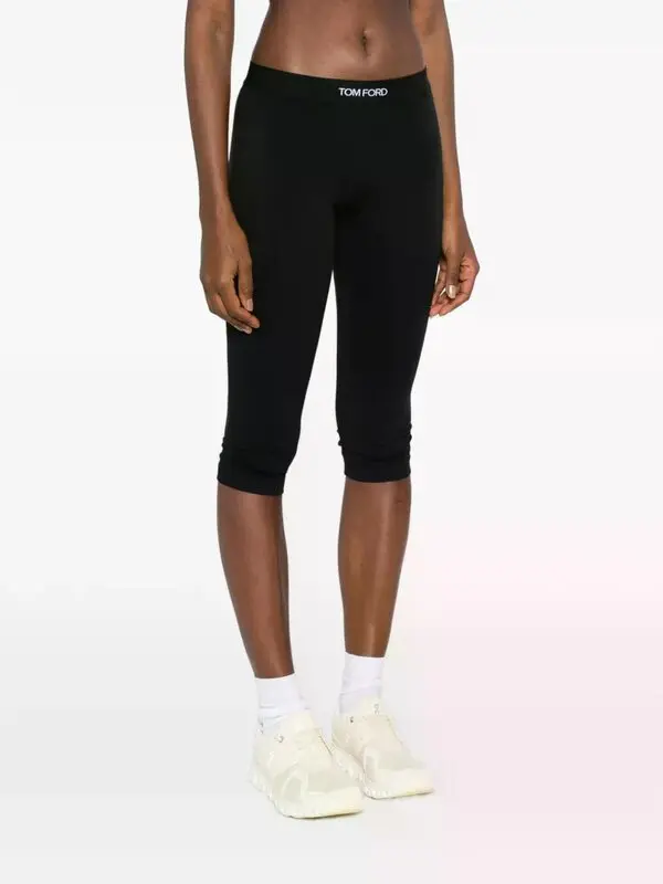 TOM FORD Logo-waistband Trousers - Black
