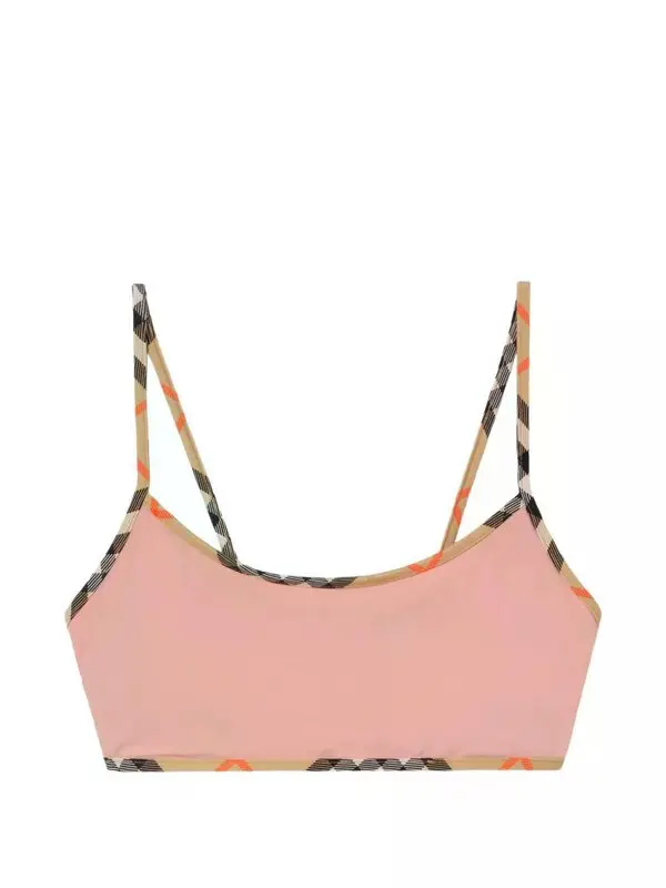 Burberry Check Trim Bikini - Pink