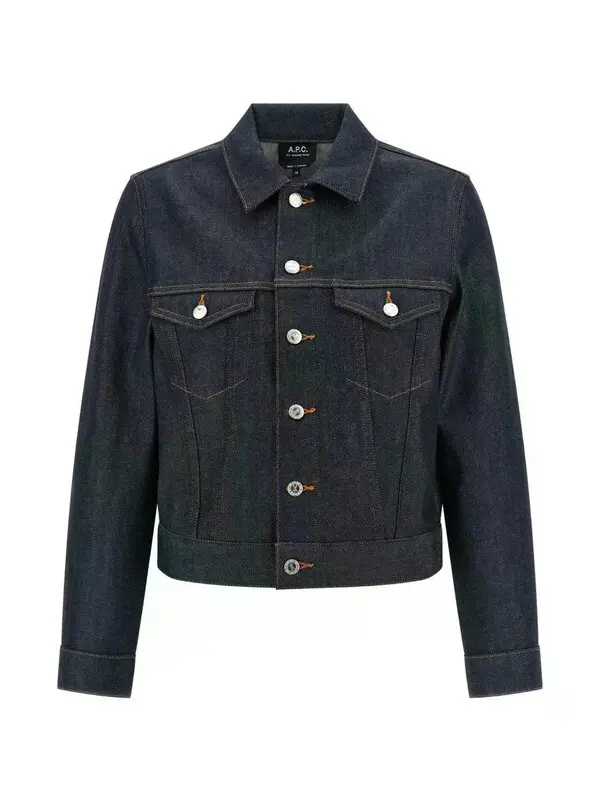 A.p.c. Dion Contrast-stitching Jacket - Blue
