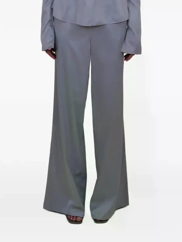 Azeeza Emory Satin Trousers - Grey