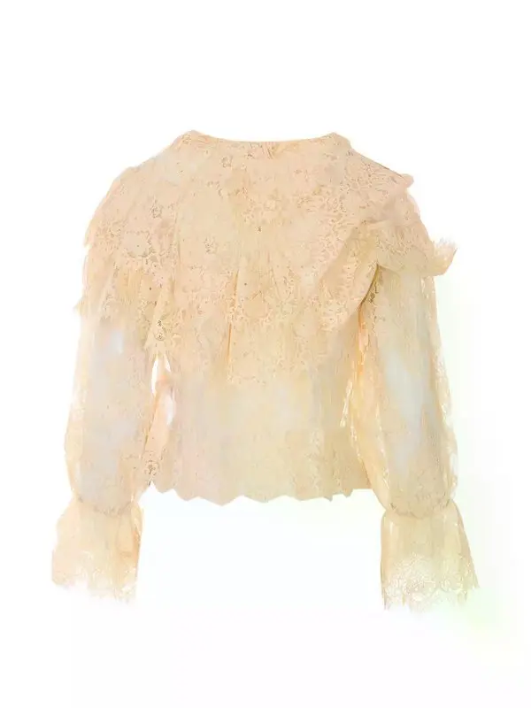 Rixo Lace Ruffled Blouse