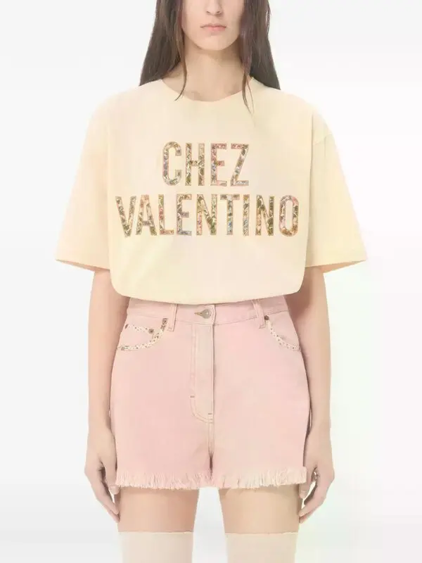 Valentino Garavani Embroidered T-shirt - Neutrals