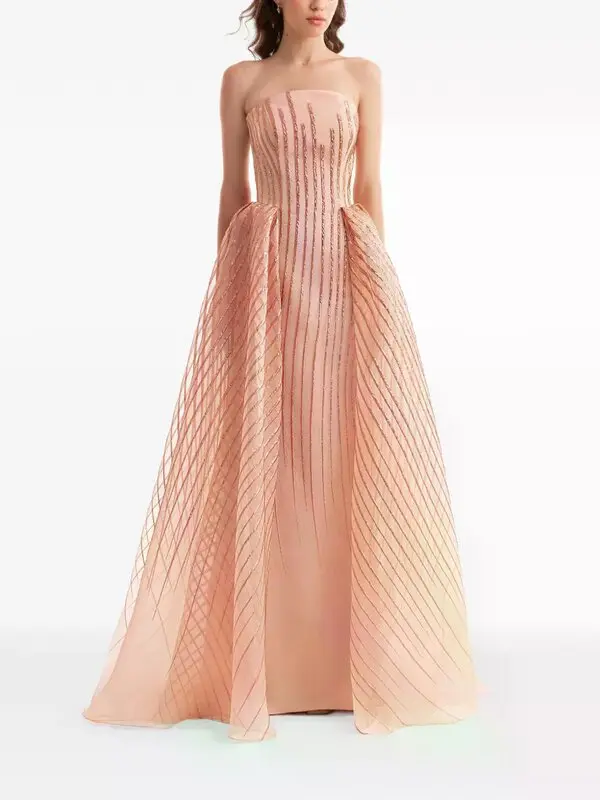GEMY MAALOUF Strapless Embellished Gown