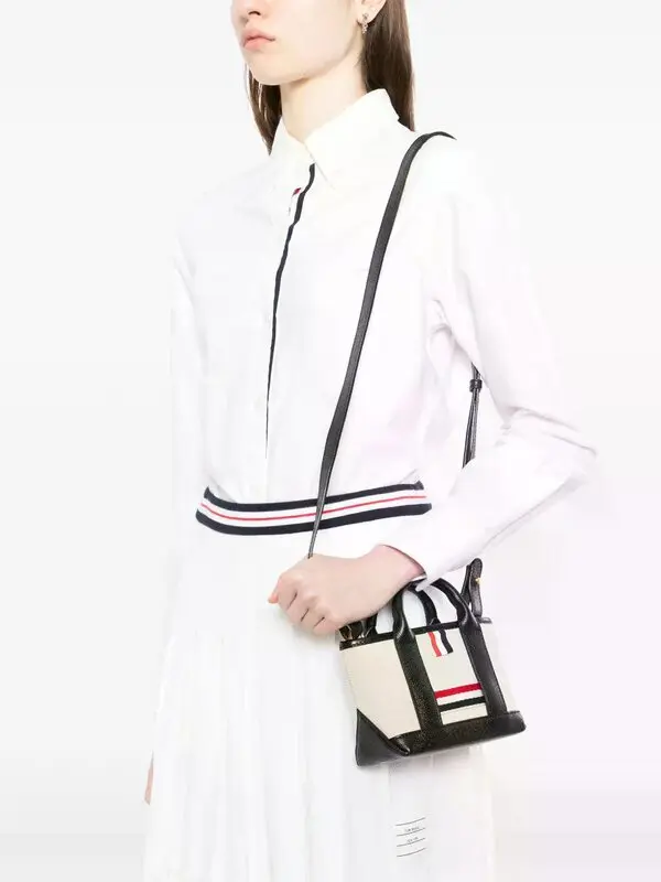 Thom Browne Striped Handle Tote Bag