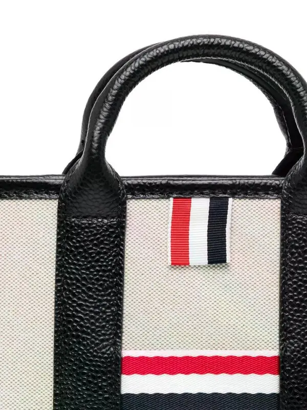 Thom Browne Striped Handle Tote Bag