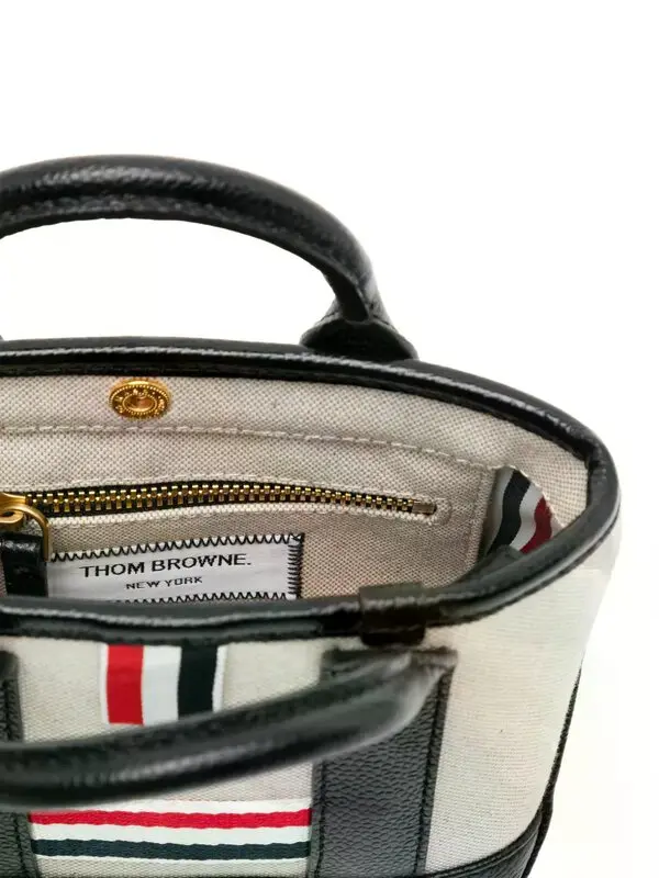 Thom Browne Striped Handle Tote Bag