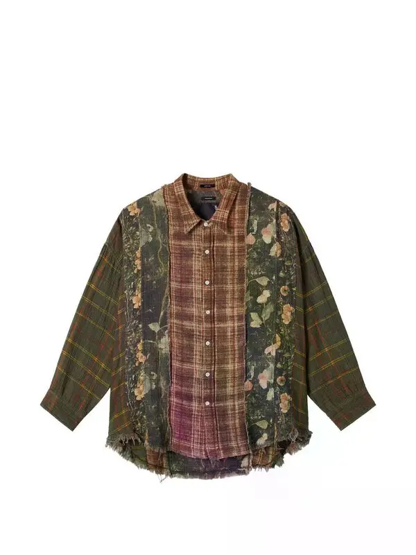 R13 Floral Plaid Shirt