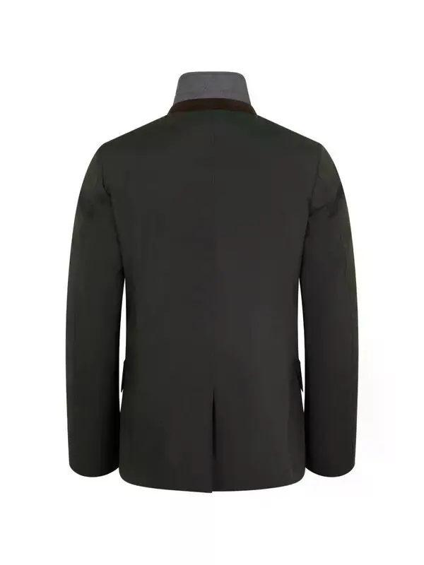 MOORER Button Collar Military Jacket - Green
