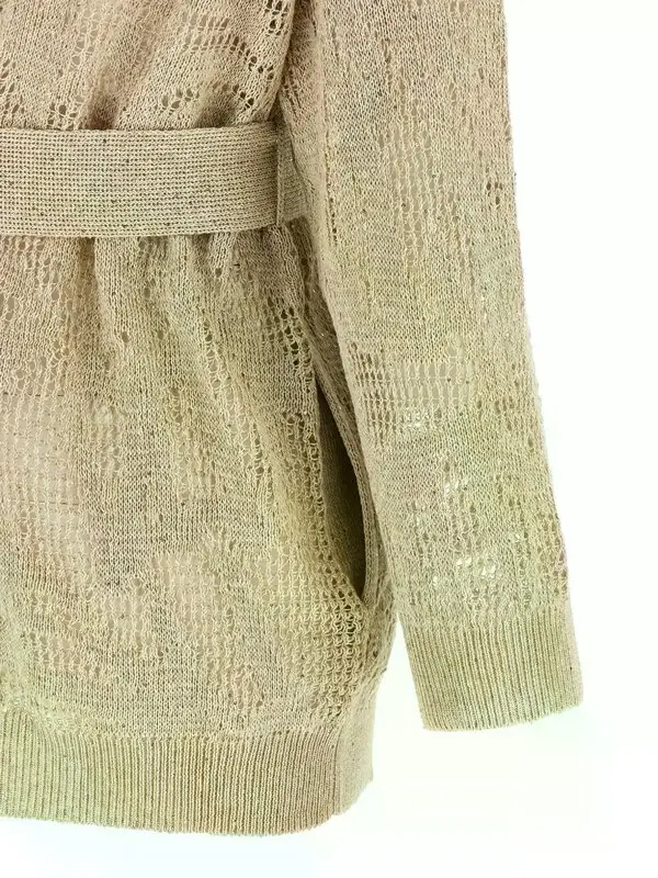 Brunello Cucinelli Crochet Knit Sequin Cardigan - Neutrals