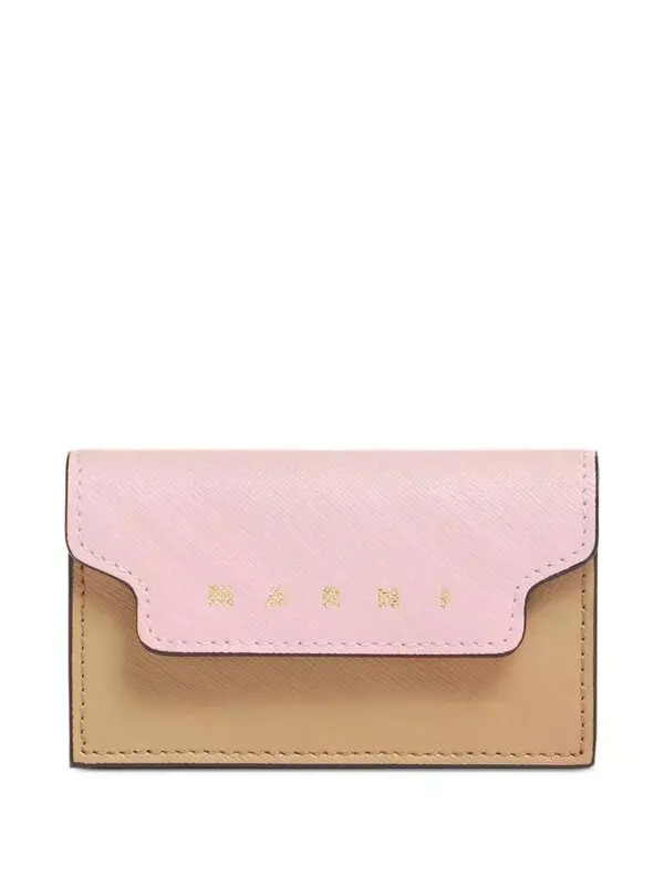 Marni Saffiano Leather Wallet - Pink