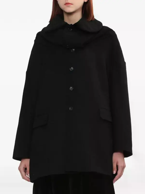 Comme Des Garçons Buttoned Hood Jacket