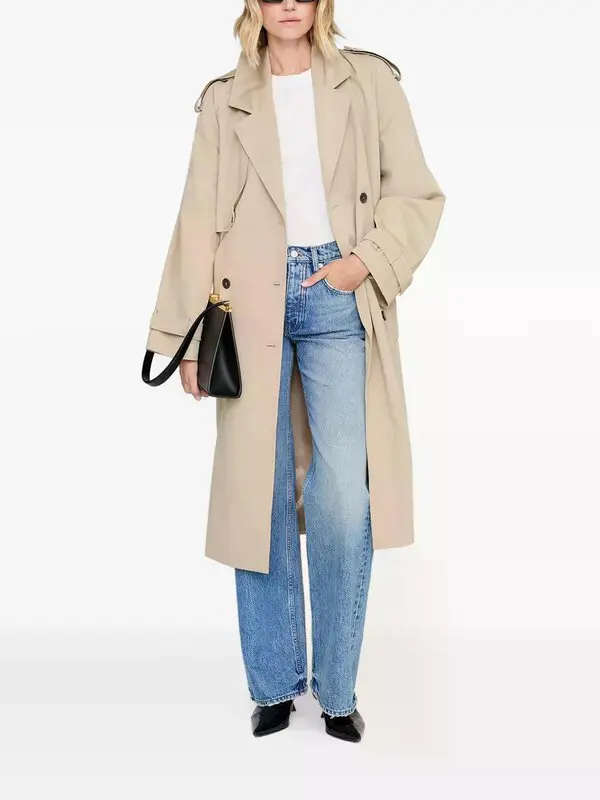 ANINE BING Maxi Double-breasted Trench