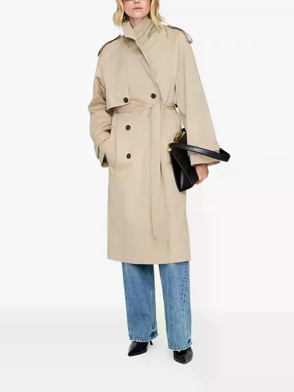 ANINE BING Maxi Double-breasted Trench