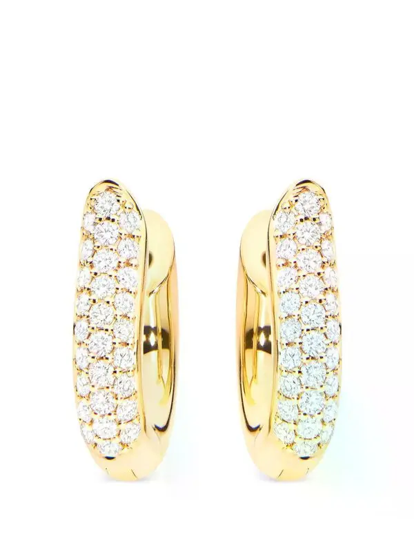 Tamara Comolli Signature Diamond Hoop Earrings - Gold