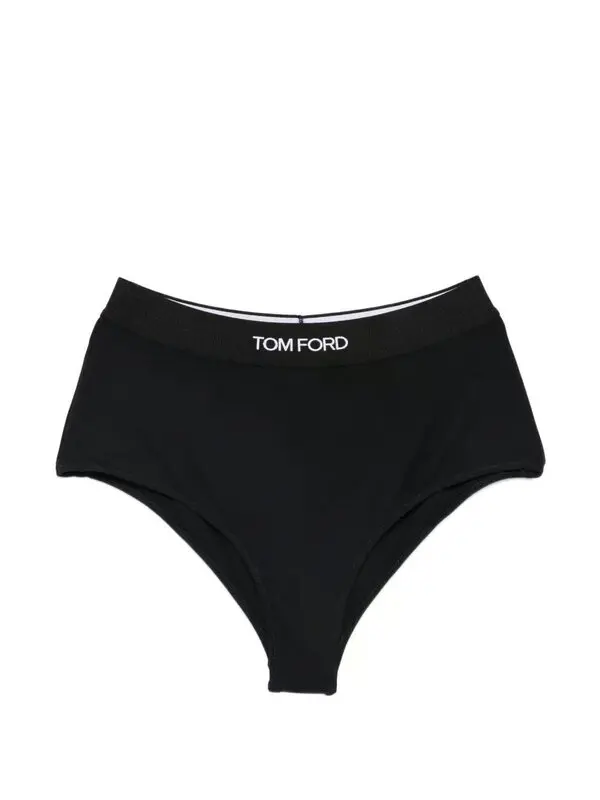 TOM FORD Logo-waistband Briefs - Black