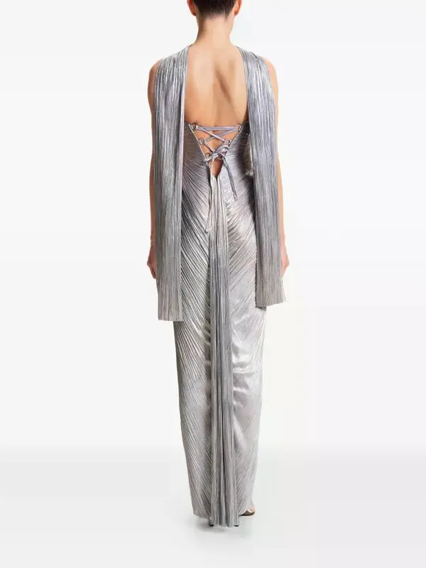 MARIA LUCIA HOHAN Tonia Plissé-effect Maxi Dress
