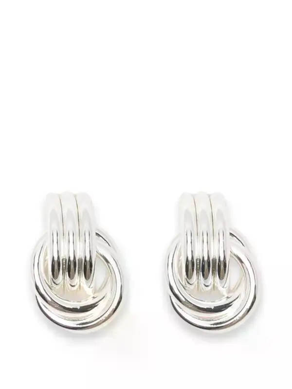 HEAVEN MAYHEM Micro Knot Stud Earrings - Silver