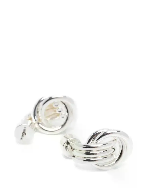 HEAVEN MAYHEM Micro Knot Stud Earrings - Silver