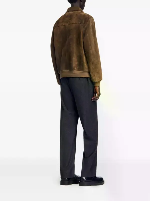 Sandro Suede Zip Jacket - Brown