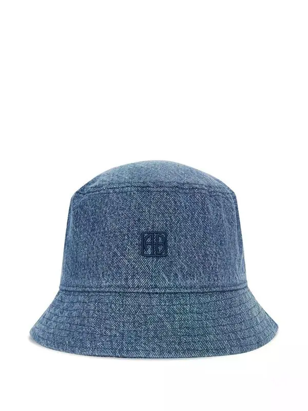 ANINE BING Shadow Logo Bucket Hat - Blue