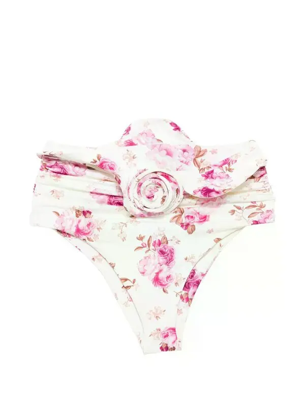 Magda Butrym Floral Rosette Bikini Bottom - Neutrals