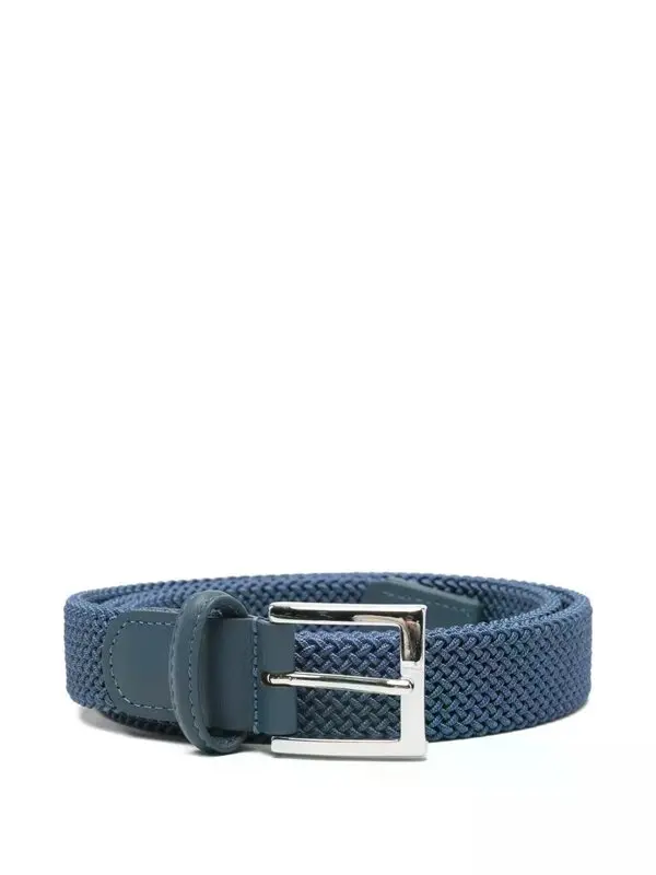 Kiton Woven Buckle Belt - Blue