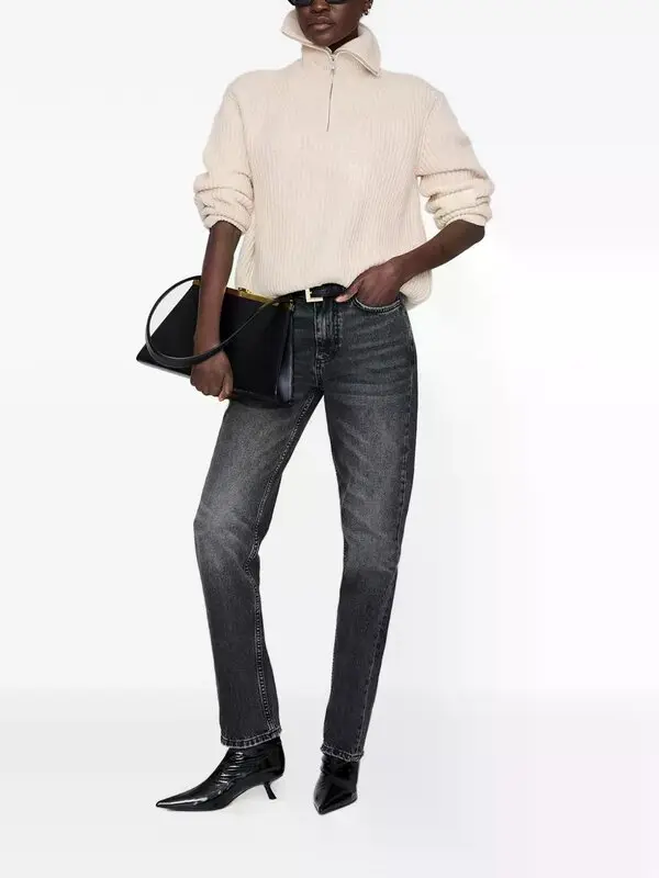 ANINE BING Zip Sammy Knitwear - Neutrals