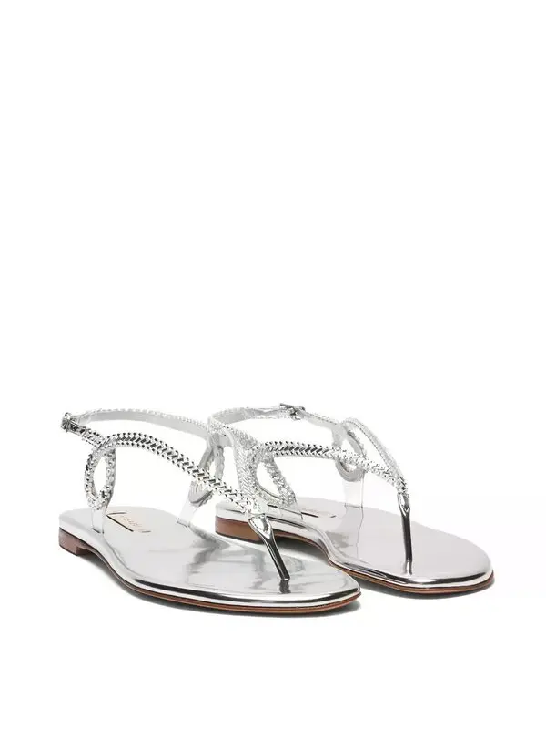 Casadei Josephine Braided Flat Sandals