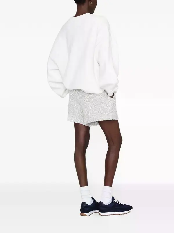 ANINE BING Framed Monogram Shorts - Grey
